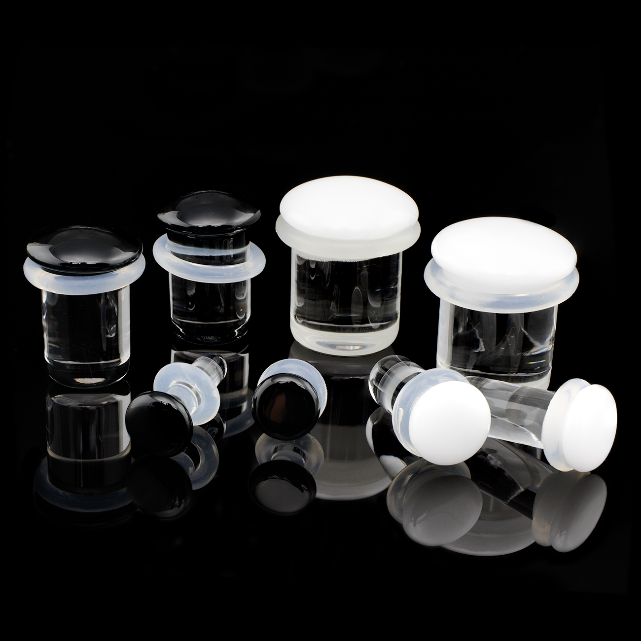 Single Flare Glass Plugs